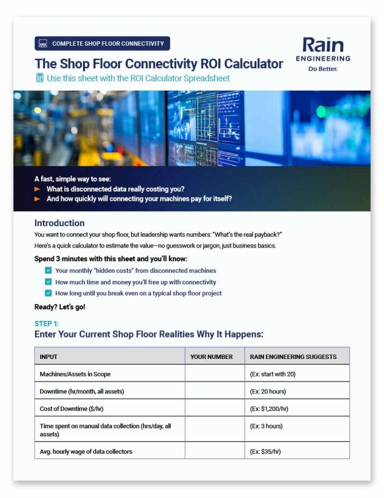 Shop Floor Connectivity ROI Calculator - Free Tool